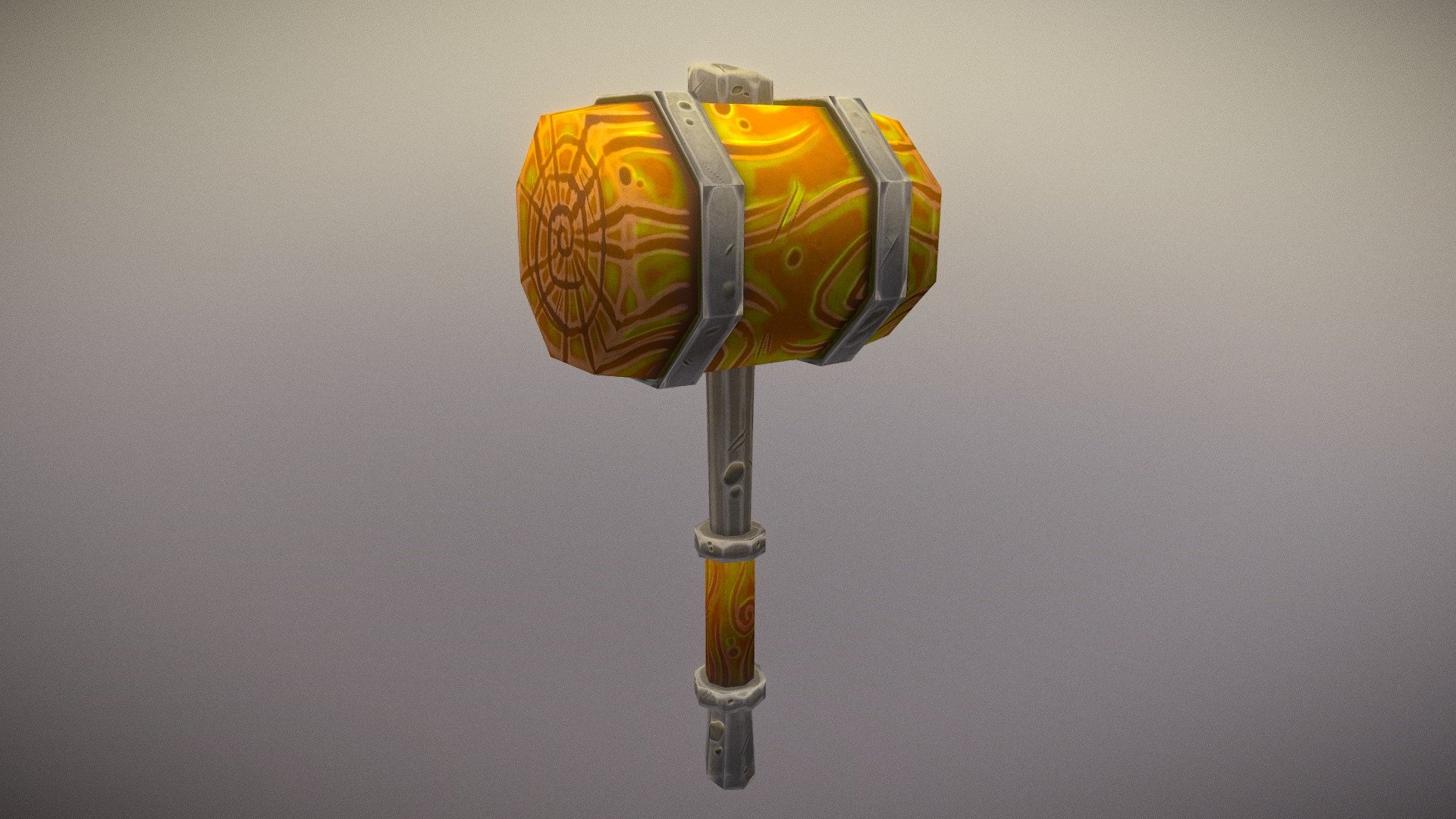 Starter Wooden Hammer - 3D model by Arelun [ea90238] - Sketchfab