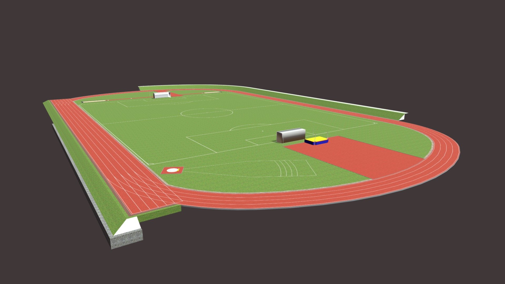 3D model Atletický Ovál - 3D model by bacakmar [ea917a2] - Sketchfab