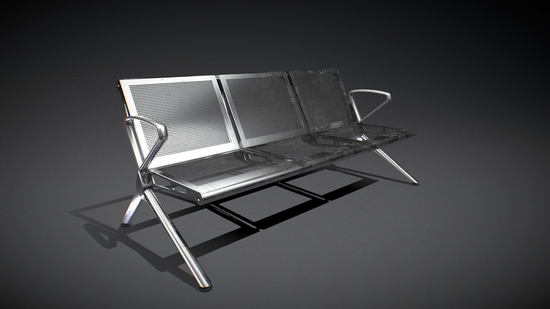 Bench Steel - Buy Royalty Free 3D model by Plutonium.software [ea91a33 ...
