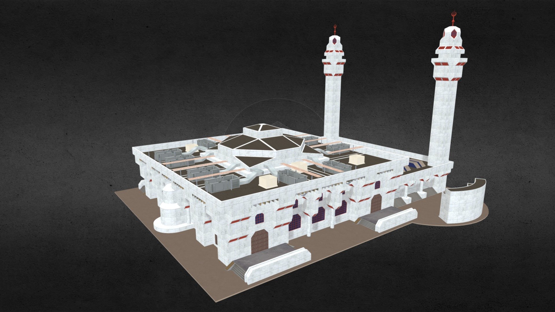 Aisha Masjid Mecca Saudi Arabia - 3D model by nuralam018 [ea93b7d ...