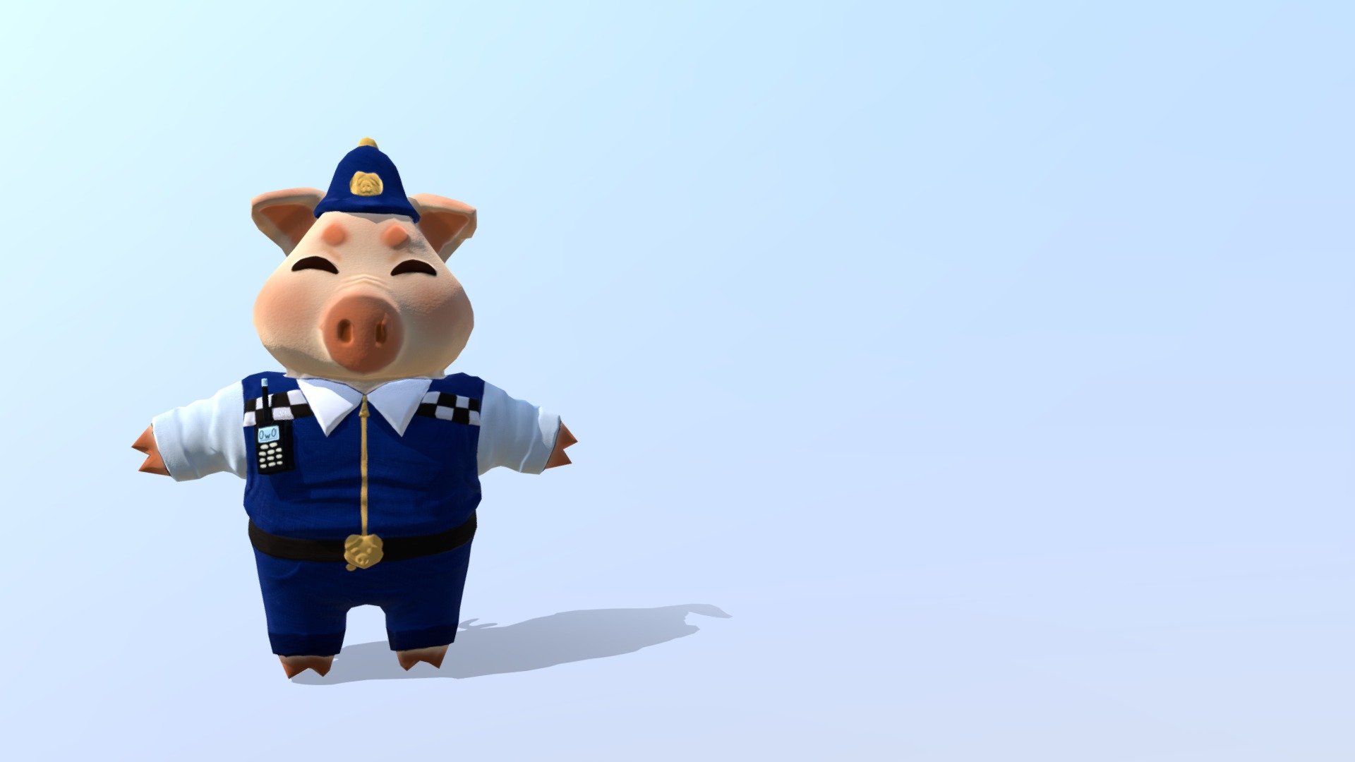 Police pig - Download Free 3D model by lyningsknallis [ea9c872] - Sketchfab