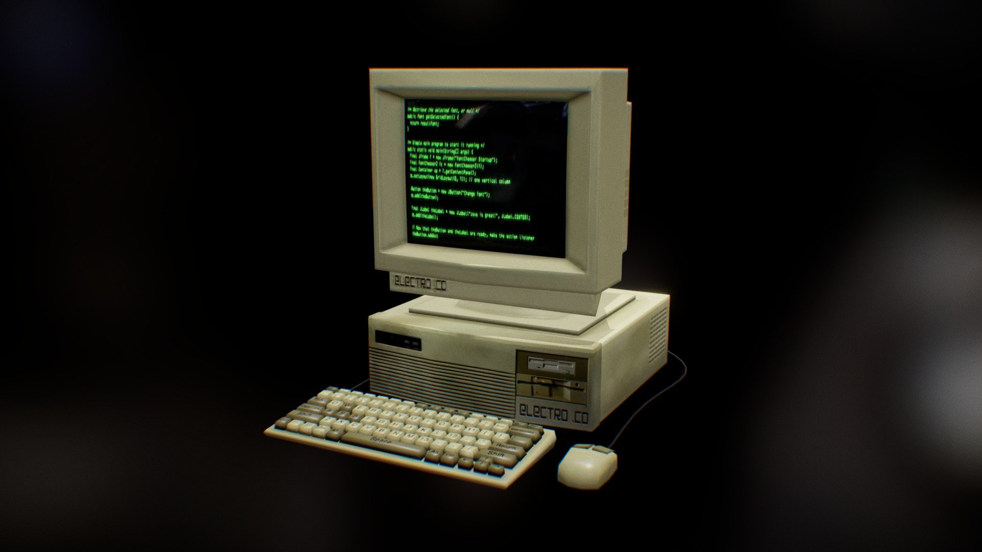 Retro CRT Computer (1990s Desktop PC) - Download Free 3D model by ...