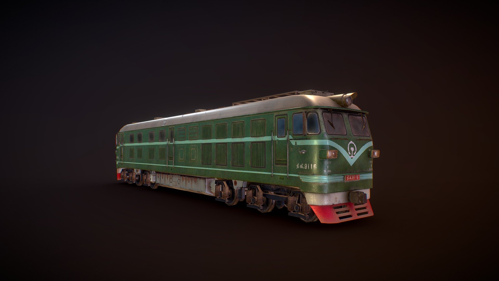 Green_train - 3D model by yuliang53 [ea9fde7] - Sketchfab