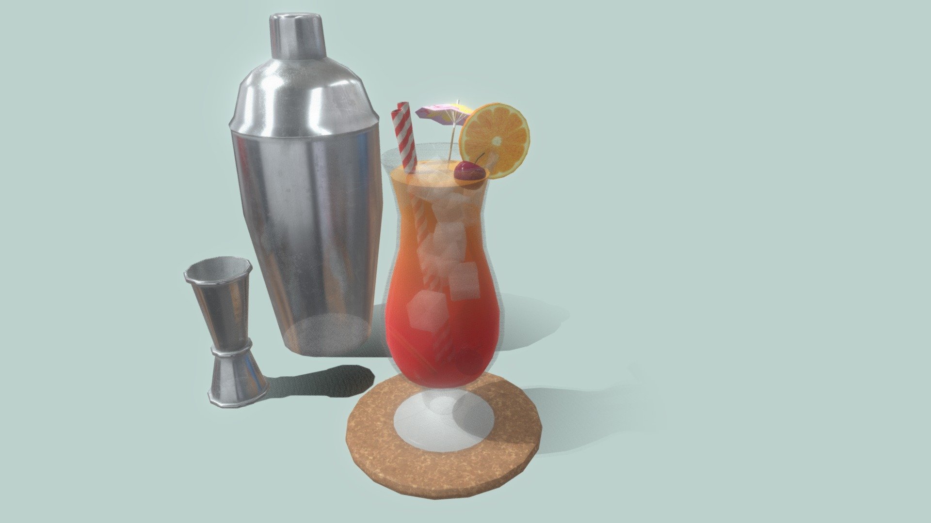 Summer cocktail - 3D model by Gabigab25 (@Gab_Hamcha) [eaa013a] - Sketchfab