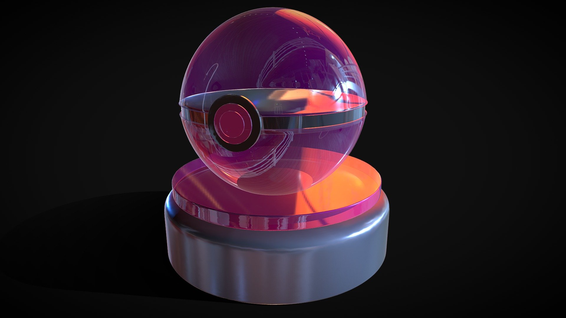 Base pokeball 3D purple - Buy Royalty Free 3D model by Gabriel Diego ...