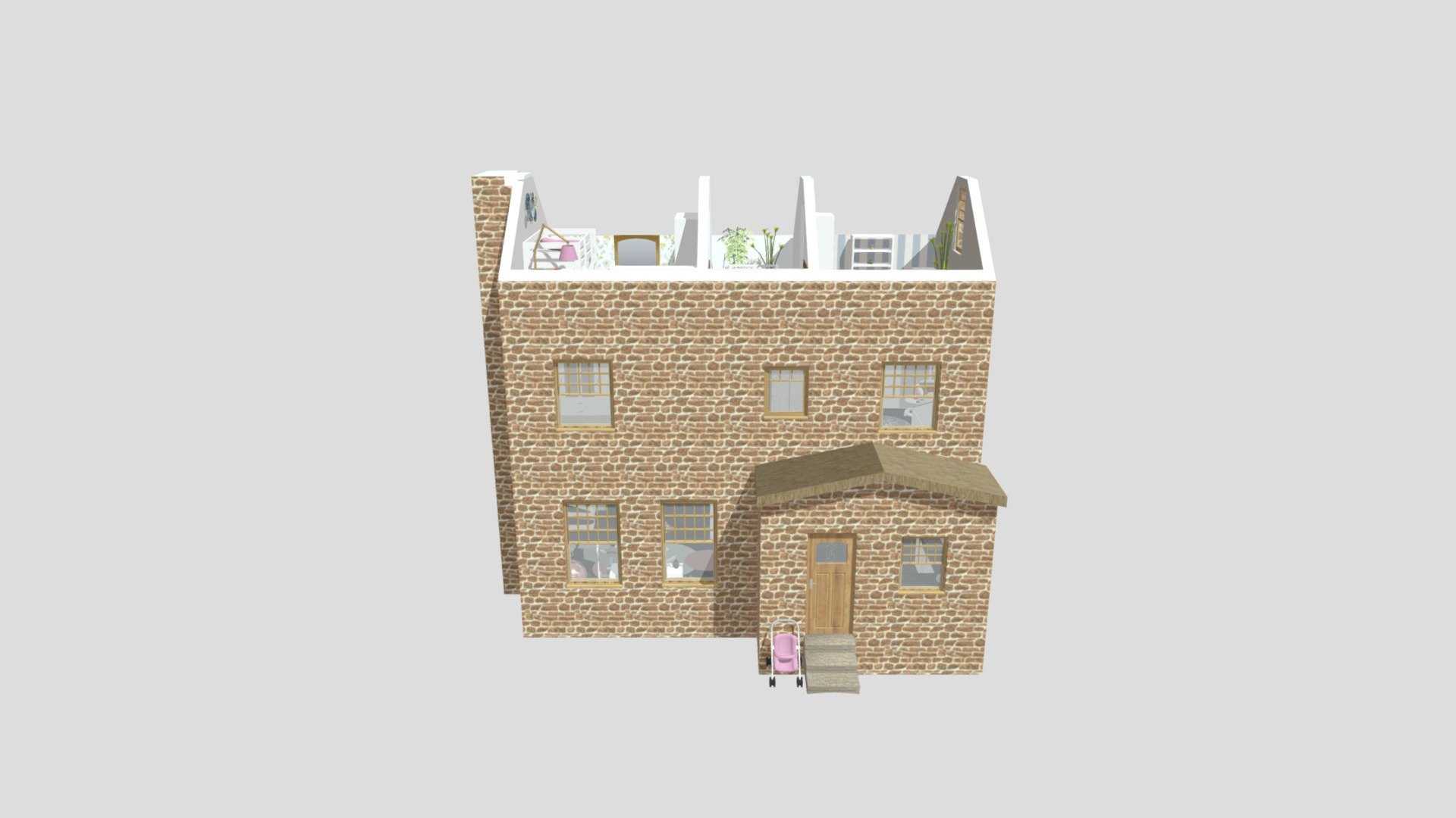 Small Empty British Countryside Cottage - Download Free 3D model by ...