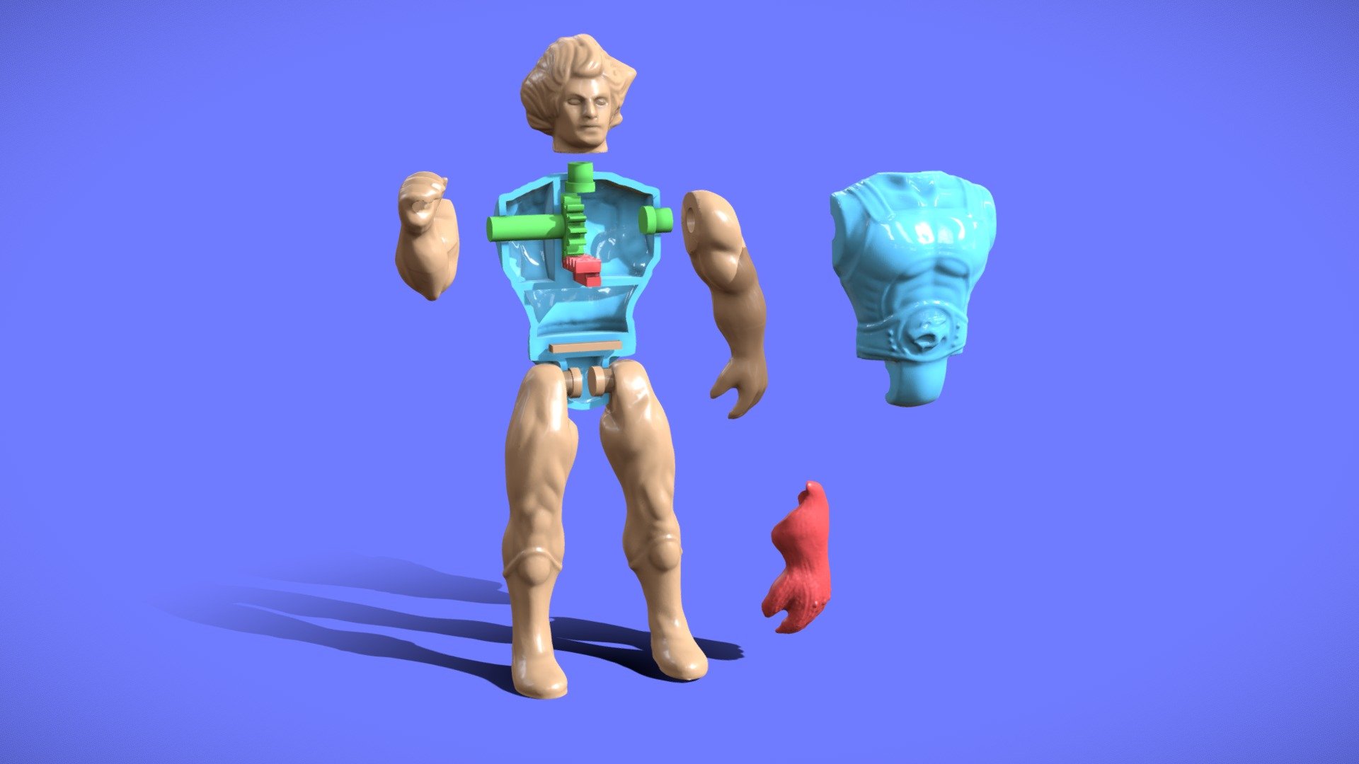 80s THUNDERCATS LIONO FIGURE - CUSTOM PRE-CUTTED - Buy Royalty Free 3D ...