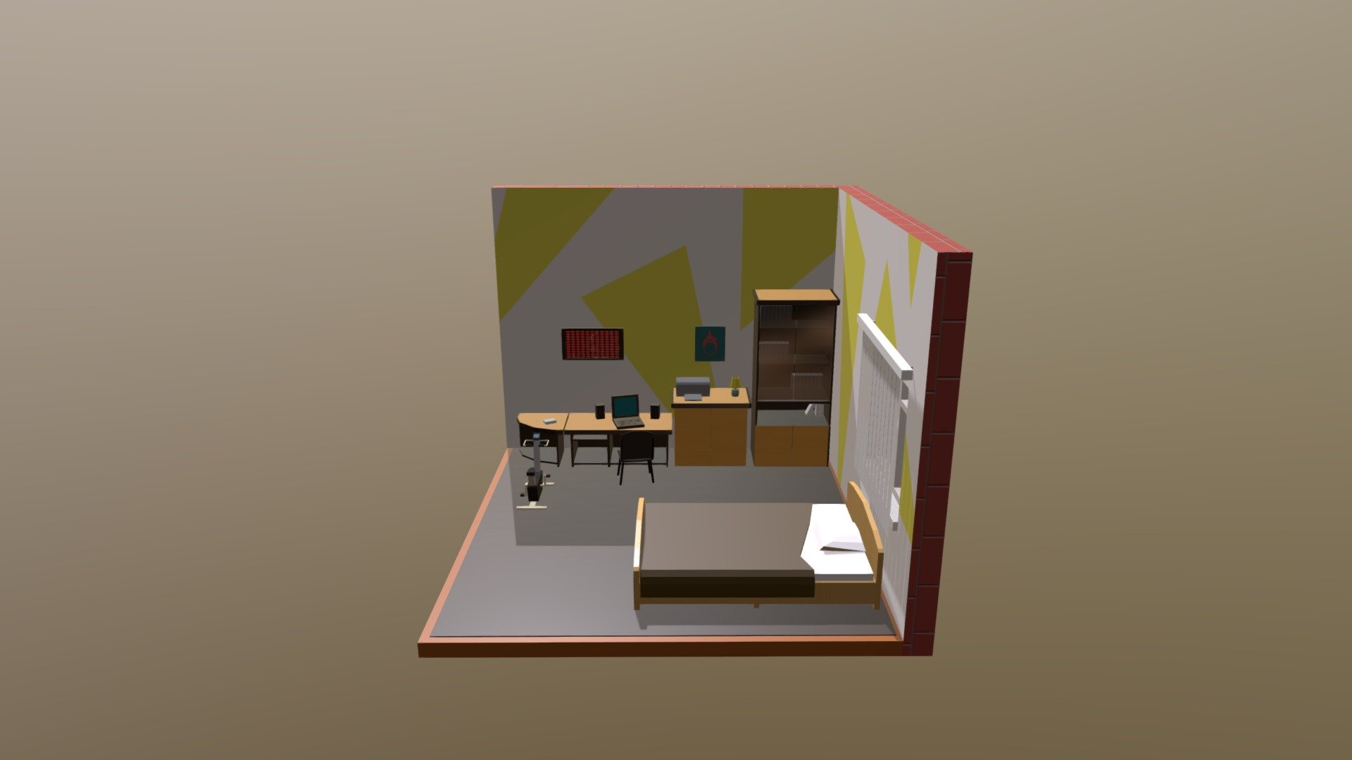 Low Poly Room - 3D model by Jirniy_Kot [eaa4b19] - Sketchfab
