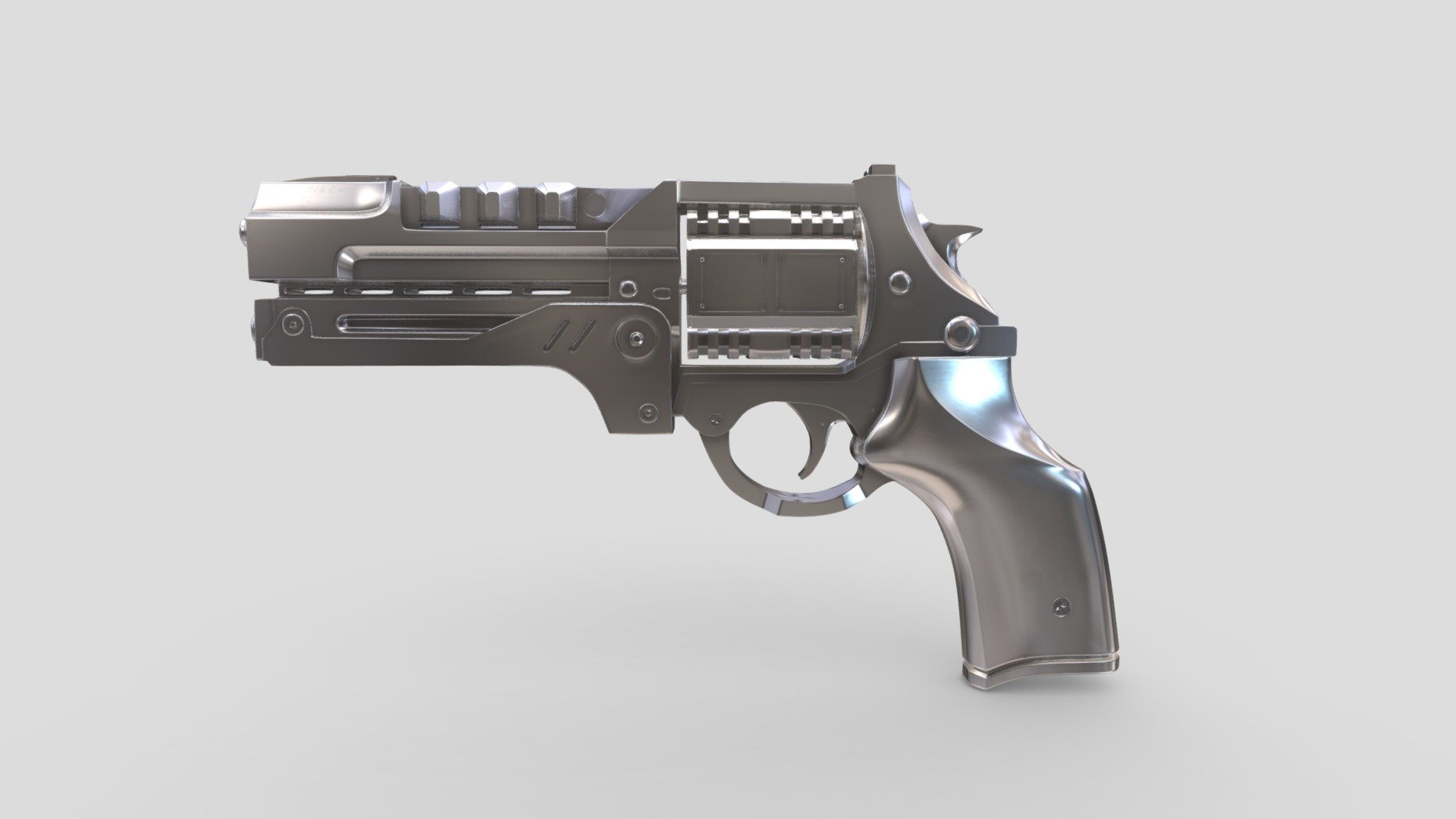Sci-fi Revolver - Download Free 3D model by AyzVoid [eaa81d0] - Sketchfab