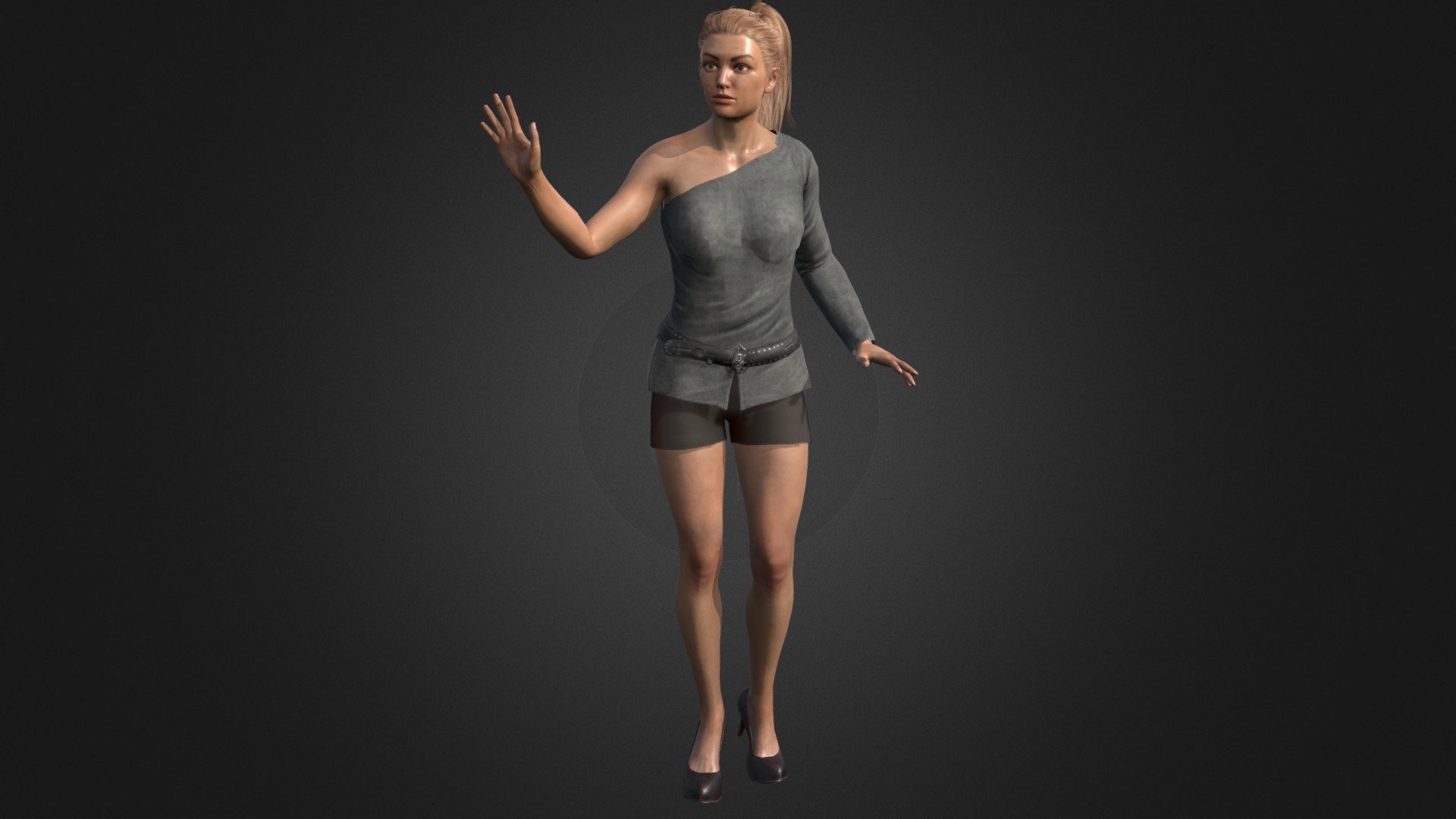Blond Women Power - 3D model by VideoAe [eab041b] - Sketchfab