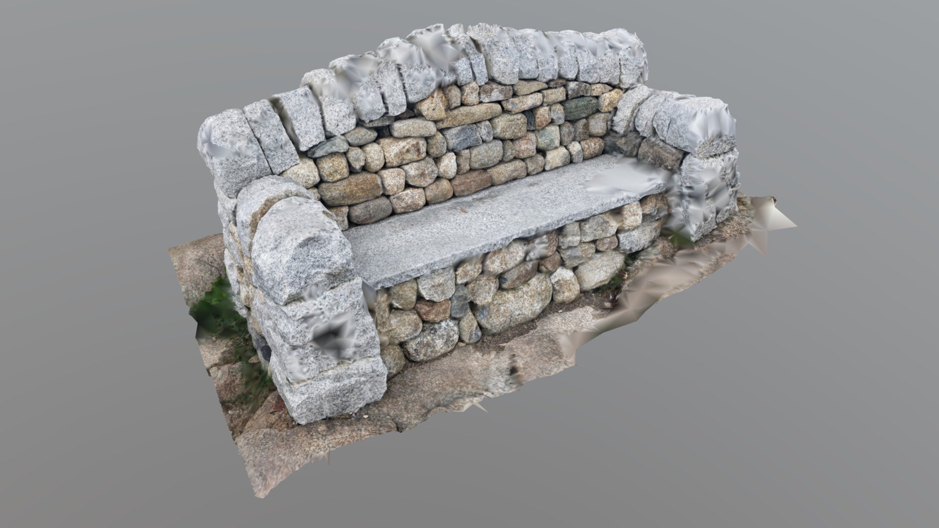 Dedicated Stone Bench - 3D model by Brian.Mooney [eab0aa0] - Sketchfab