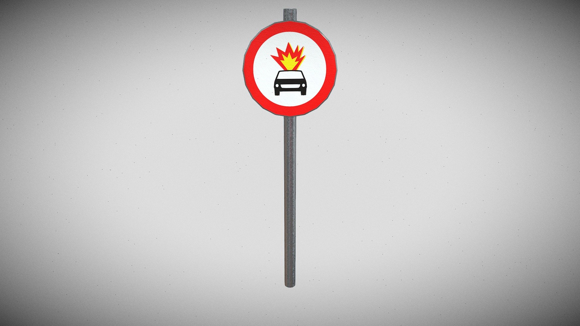 Explosives prohibited traffic sign - Download Free 3D model by Hüseyin ...