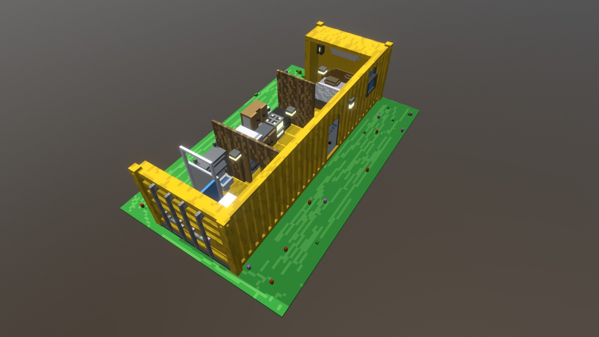Shipping Container House - Download Free 3D model by Corg (@CorgsModels ...