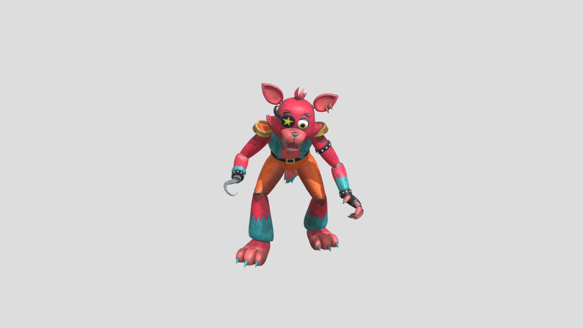 glamrock_foxy - 3D model by Lolbit87 (@zainvishwanat) [eaba584] - Sketchfab