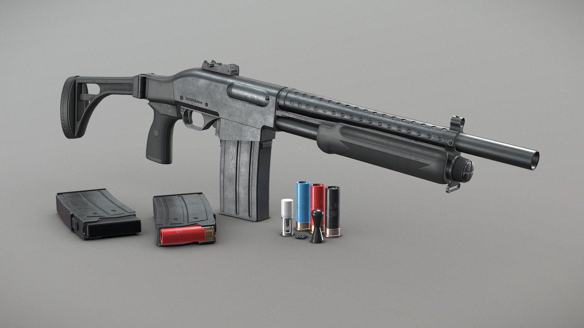 Hawk Type 97-2 Anti-Riot Shotgun - 3D model by 8sianDude (@haoliu95 ...