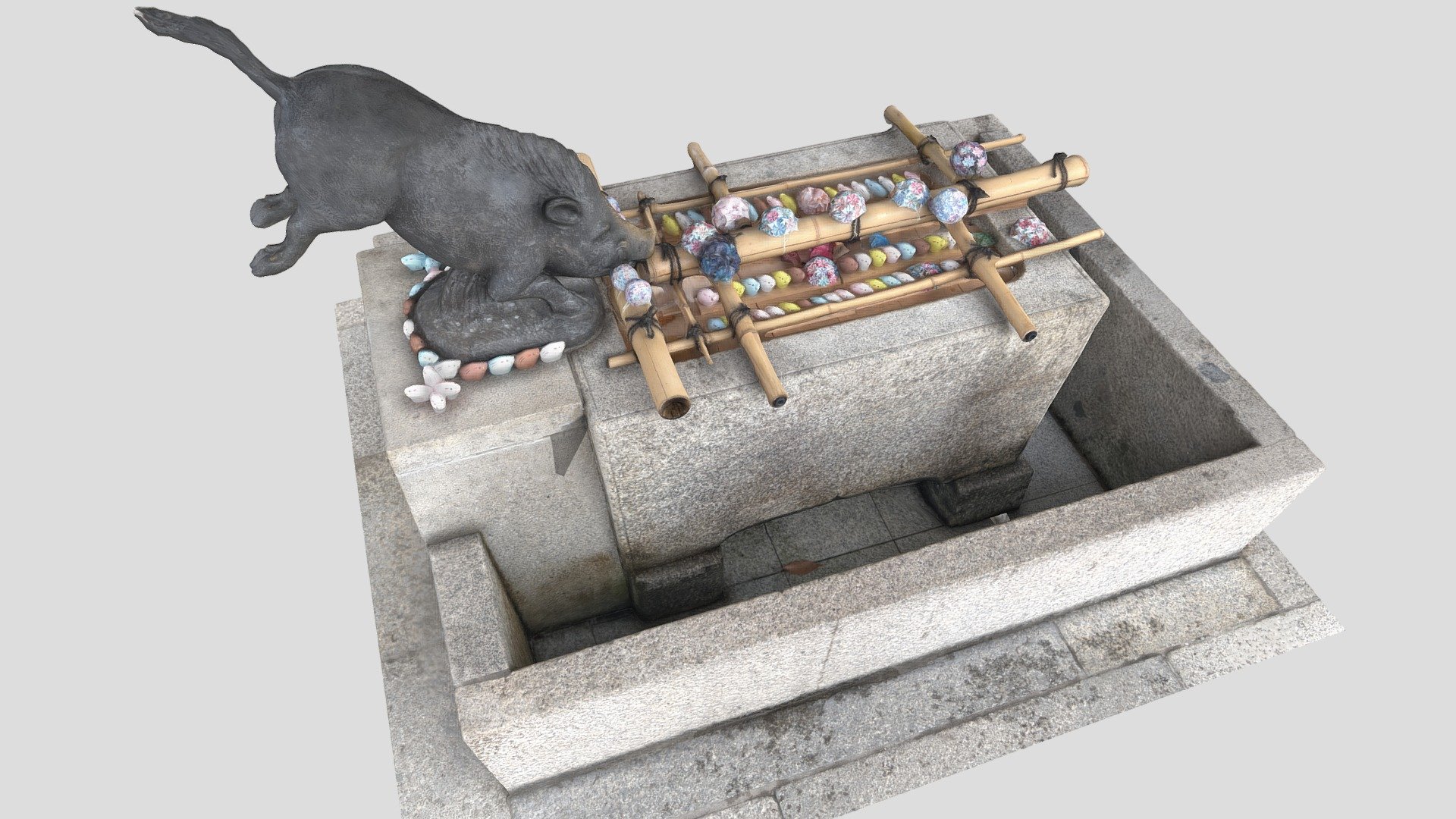Goo jinja shrine wild boar fontain - 3D model by Koto3D Stephane Vogley ...