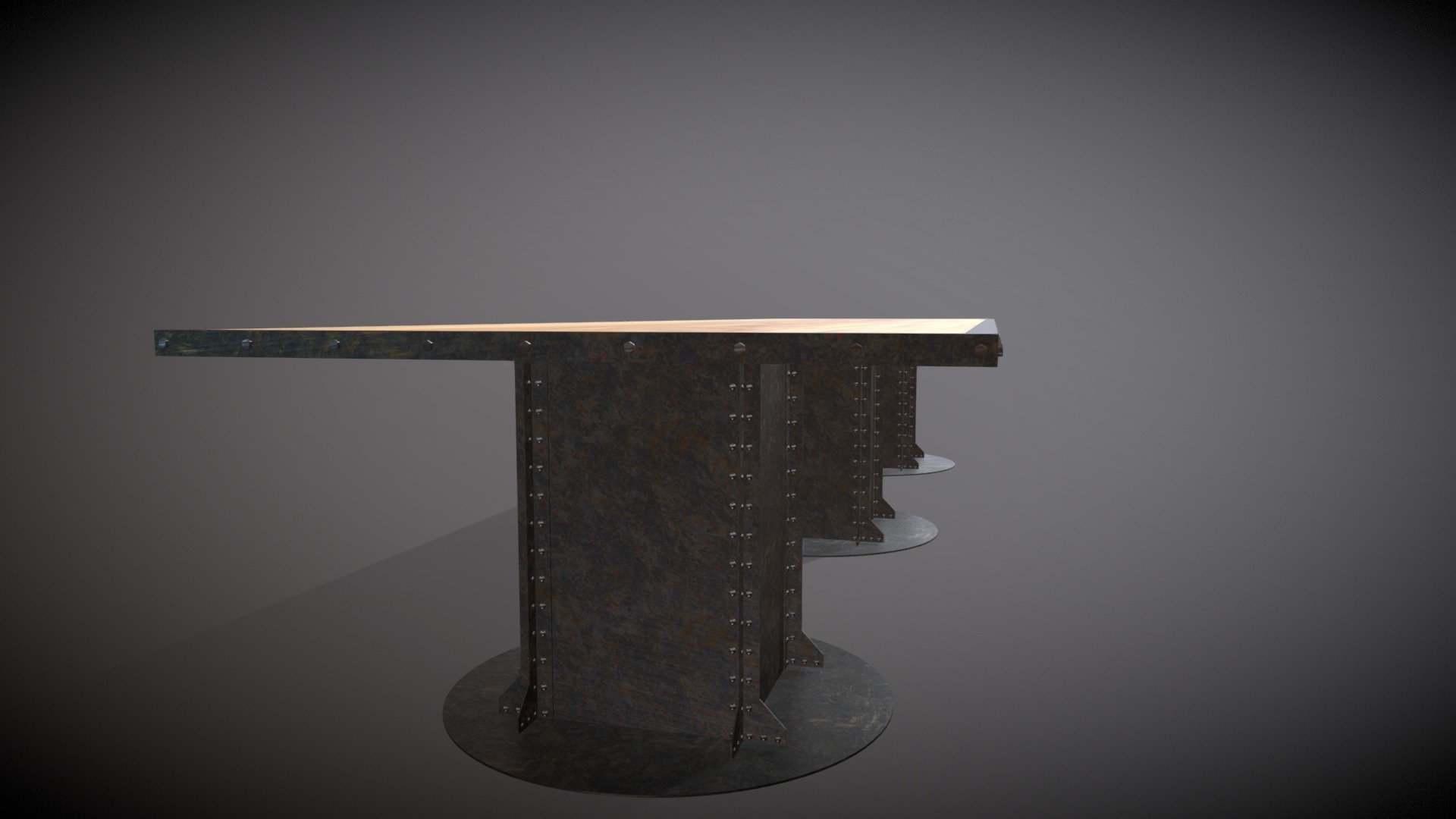 Big Table-industrial - 3D model by alfmar [eac5d00] - Sketchfab