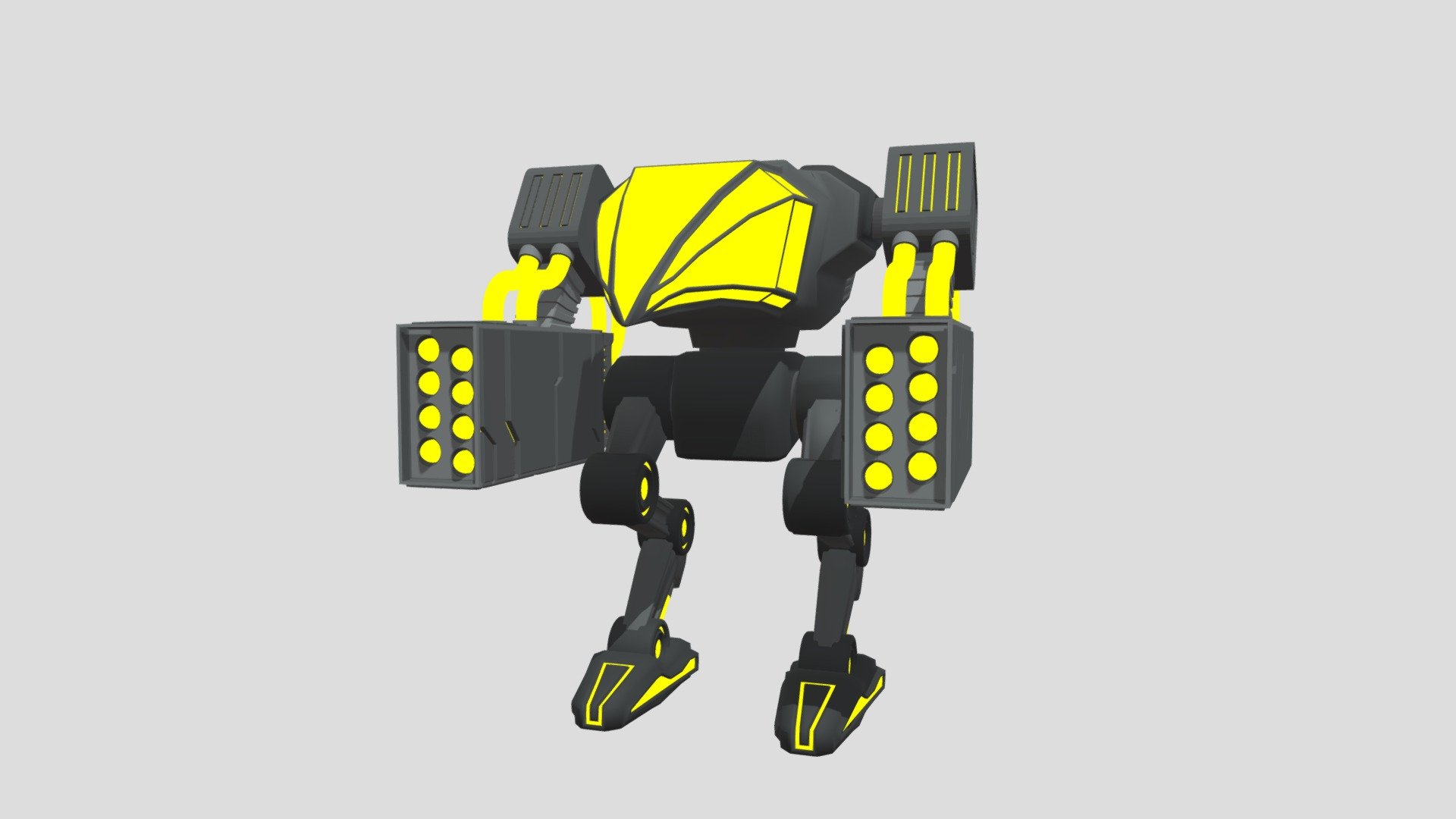 Mech with rocket launcher - 3D model by Pinkie (@timur.prm) [eac6c8b ...