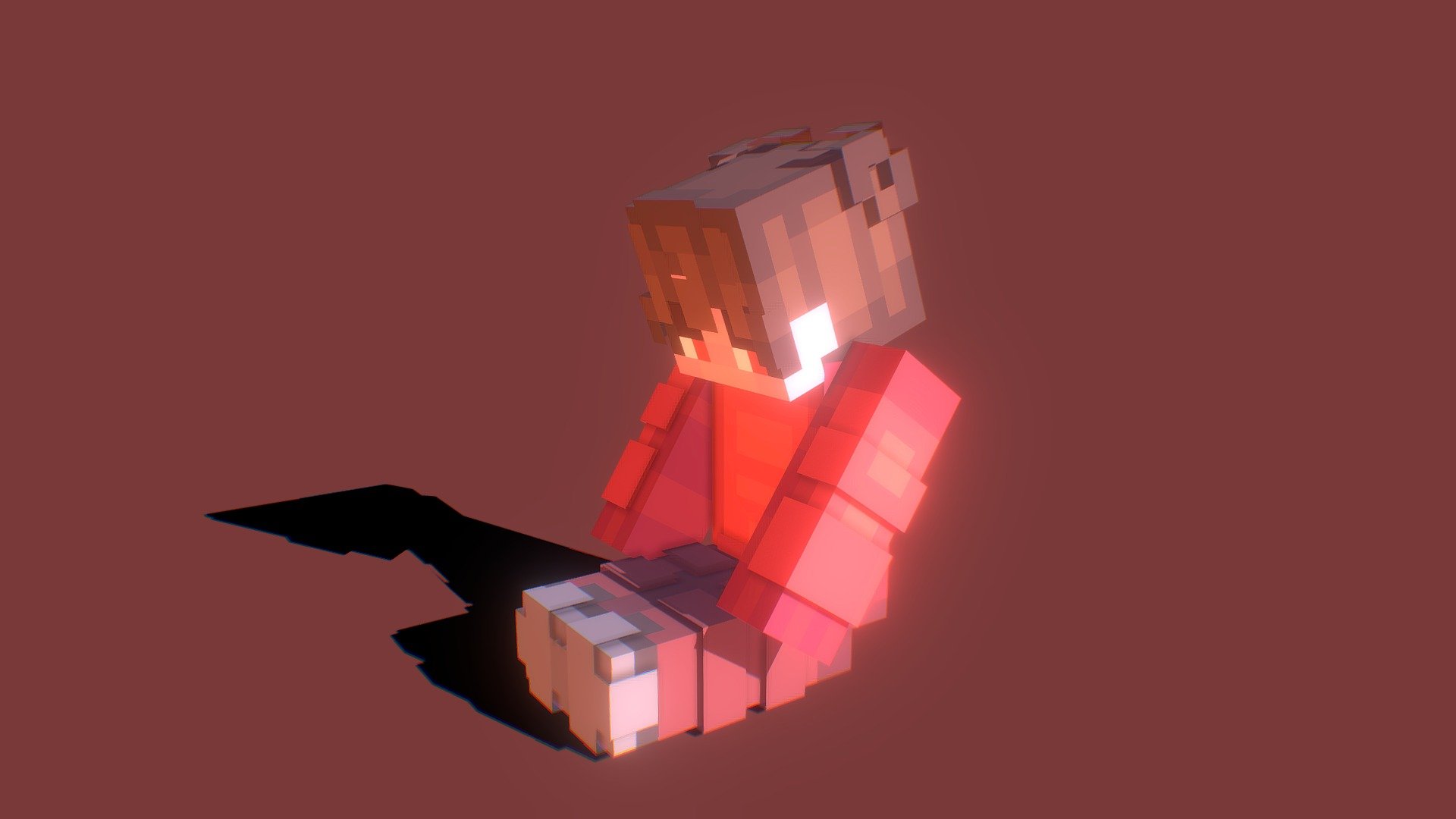 Red Minecraft skin - 3D model by tzwu (@d.pyshnyk) [eacc6e2] - Sketchfab