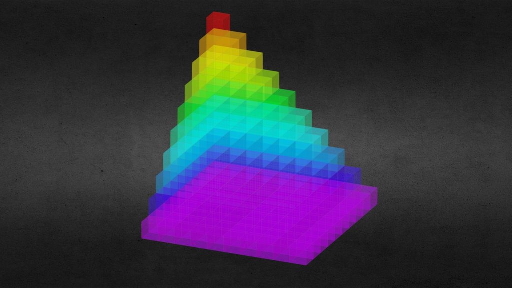 Figurate Number: Square Pyramidal (c-thru) - 3D model by swami ...