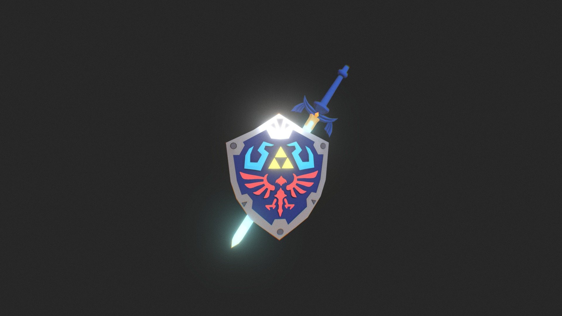 Hylian Shield & Master Sword - 3D model by TanishaBerry [ead1488 ...