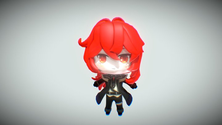 Diluc 3D models - Sketchfab