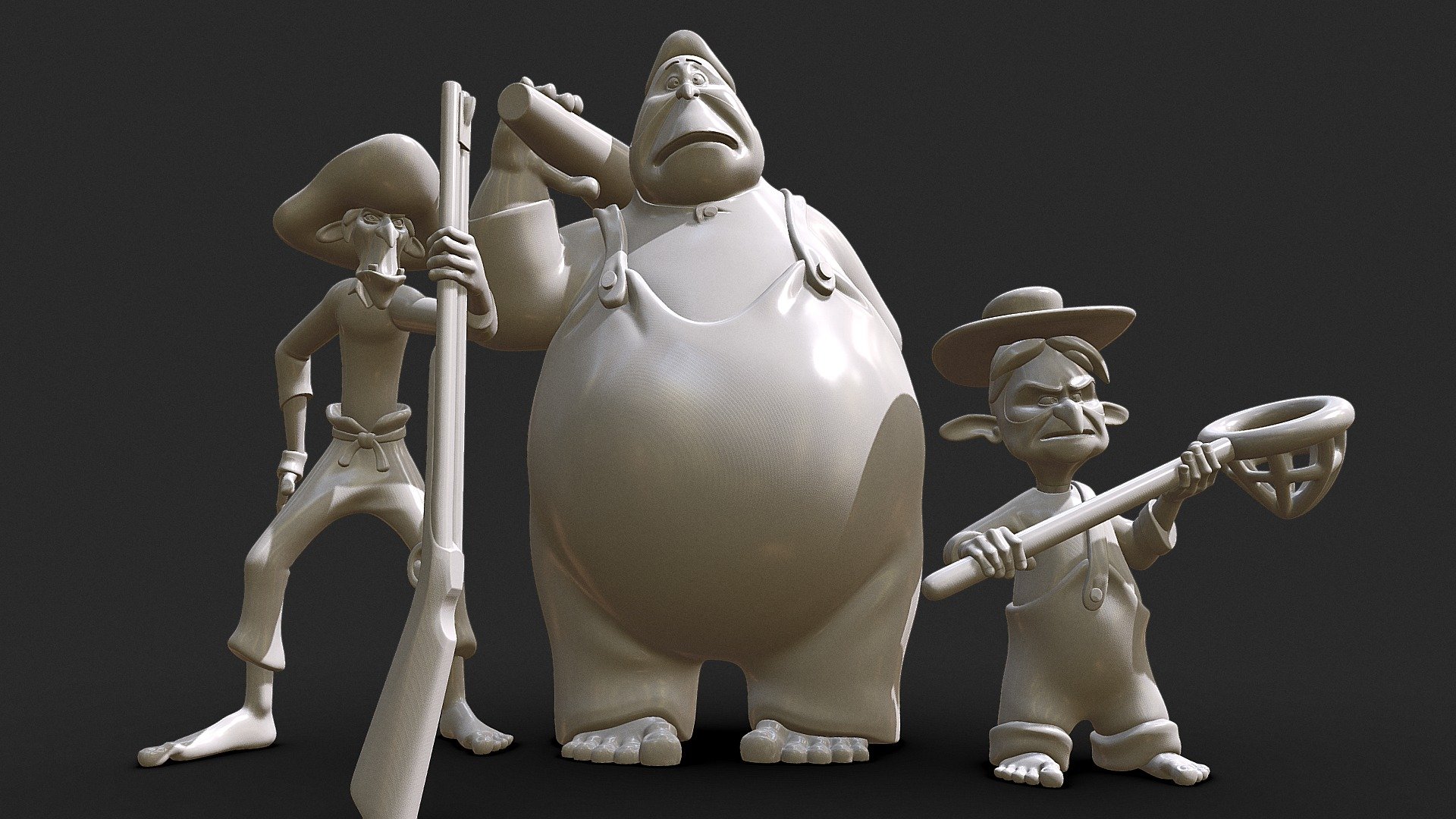 Reggie, Darnell, and Two Fingers - 3D model by svyART [ead6a56] - Sketchfab