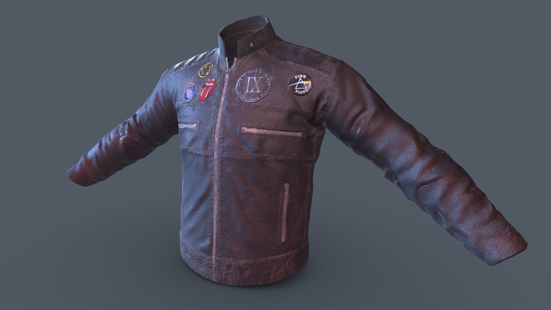 Punk Motorcycle Jacket - 3D model by jennabug [eadb124] - Sketchfab