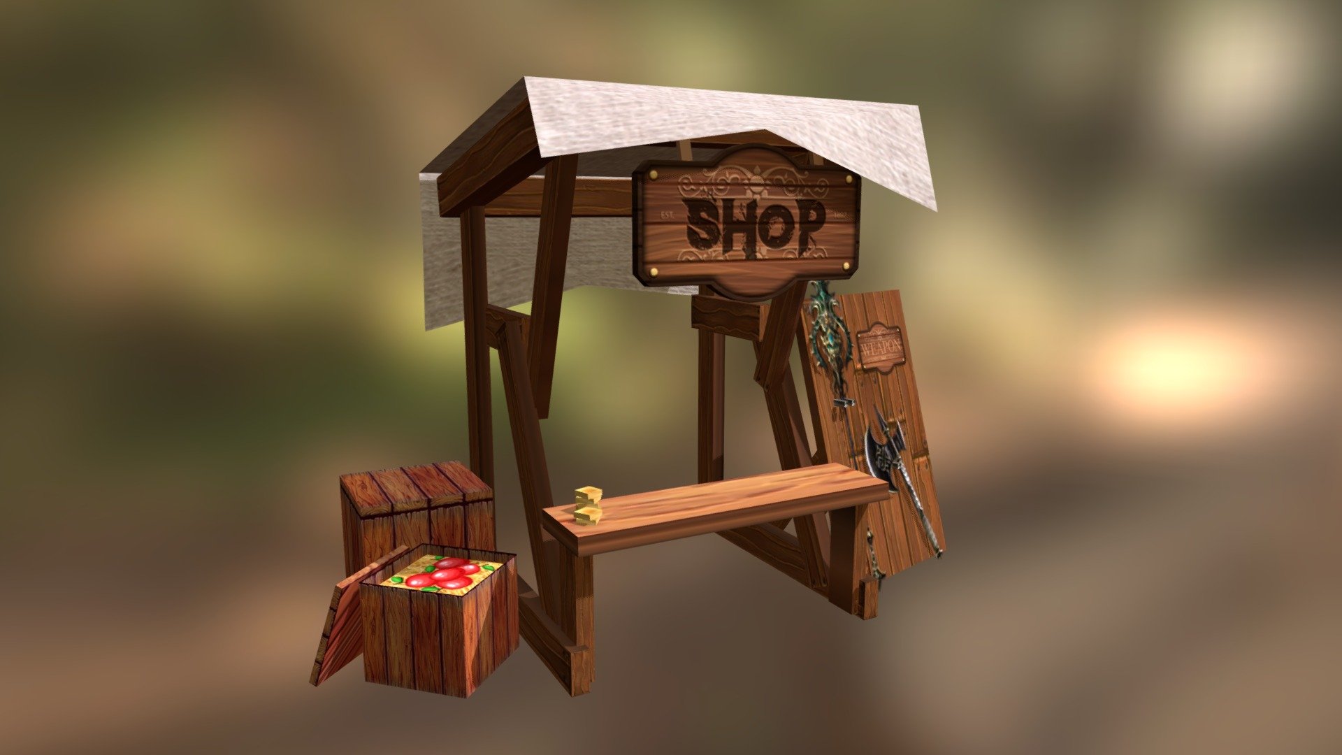 Model Shop Medieval MMORPG - 3D model by Mailny Sama (@miku55120 ...