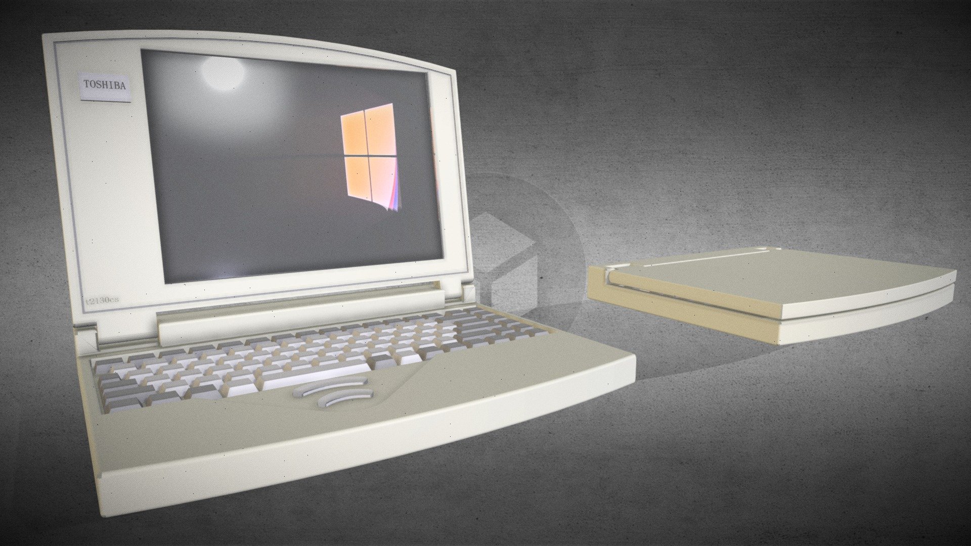 Notebook TOSHIBA T2130CS/520 - Download Free 3D model by MrdT (@mrdt ...