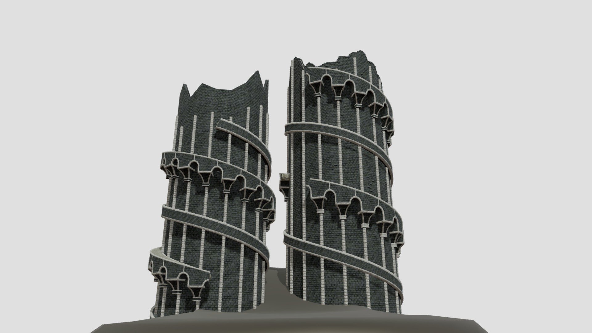 Spiral Towers - 3D model by Eivind Kolbjørnsen (@EiKoool) [eae6c0b ...