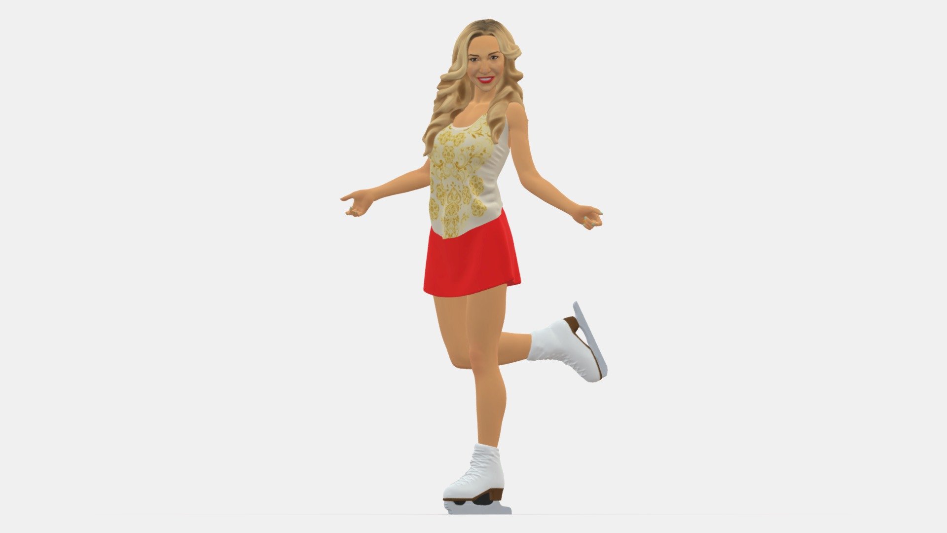 Ice Skating Woman 0159-3 - Buy Royalty Free 3D model by 3DFarm [eae6e51 ...