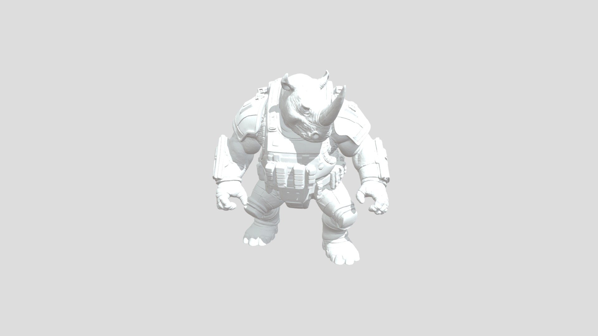 Rhino Warrior - Download Free 3D model by chadwell.cameron [eaea1d1 ...