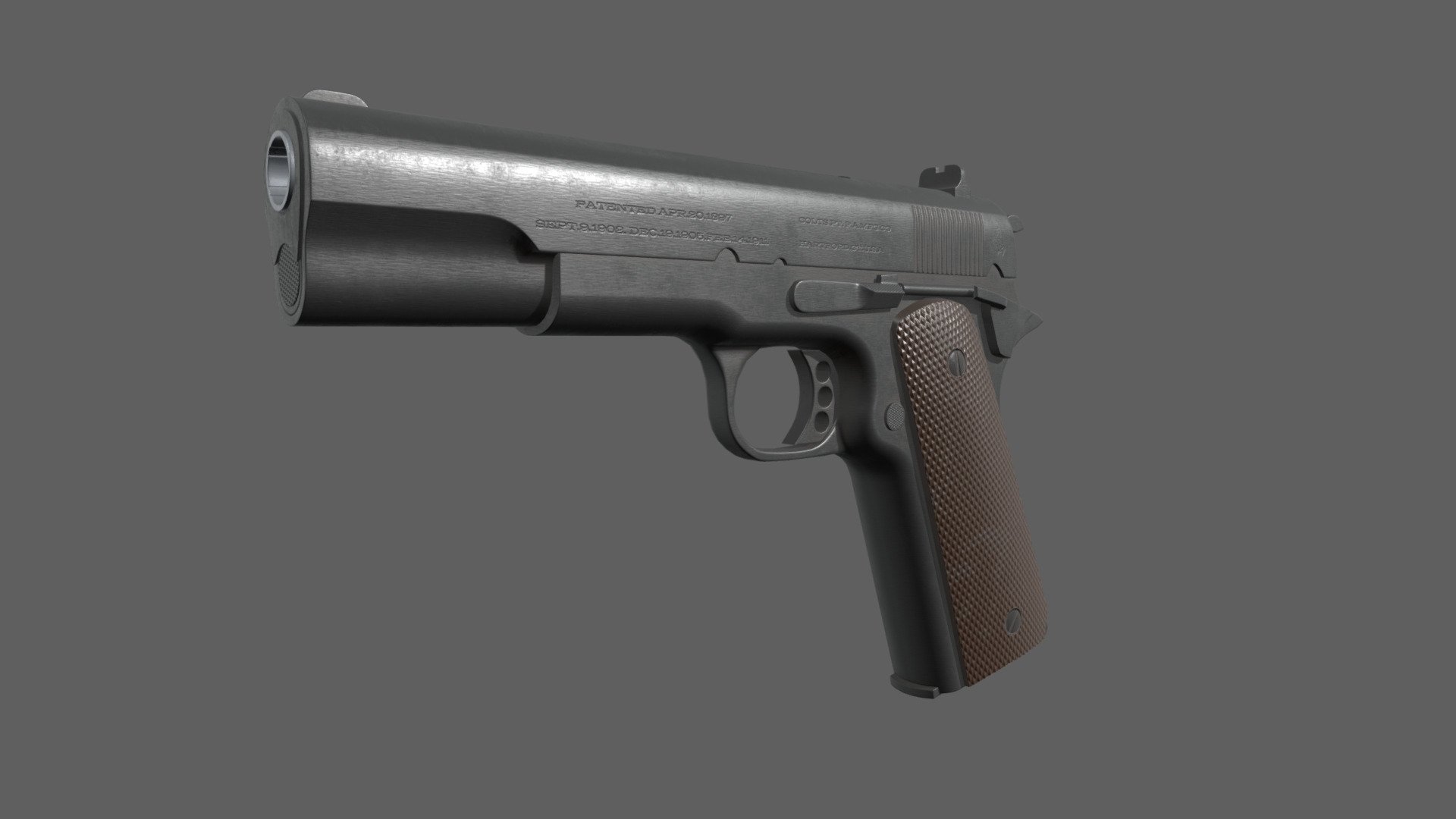 1911 pistol for UE5/Unity - 3D model by solitudevibes_ [eaee4c5 ...