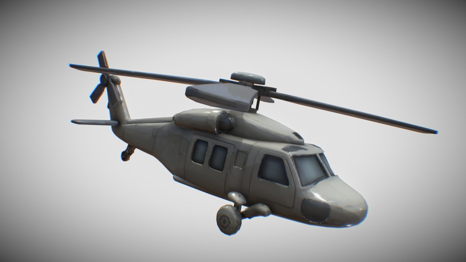 Cartoon Military helicopter (animated) - Download Free 3D model by ...