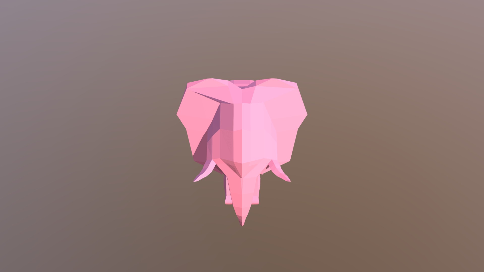 Pink Elephant Lowpoly - 3D model by annika.korhonen [eaf4c2c] - Sketchfab