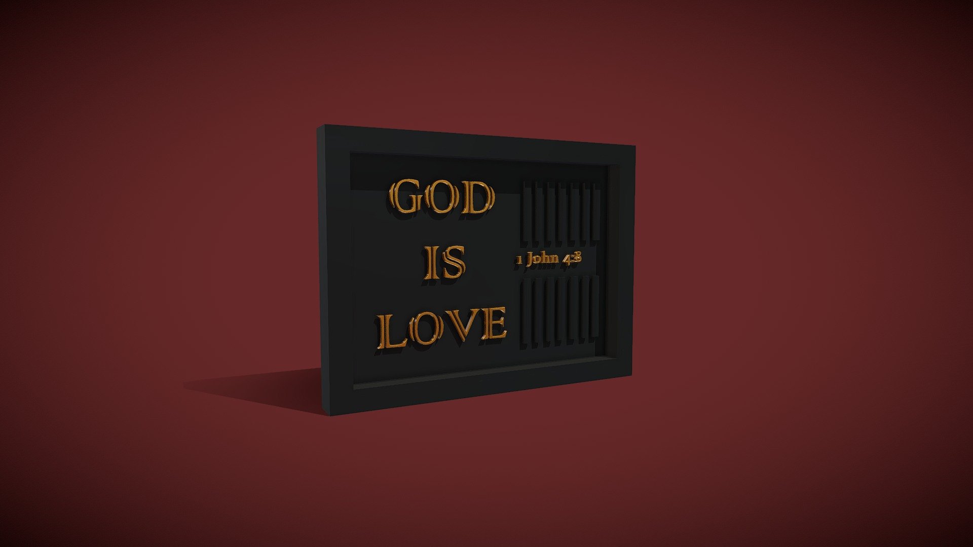 God Is Love Desk Photo frame - Buy Royalty Free 3D model by Sandeep ...