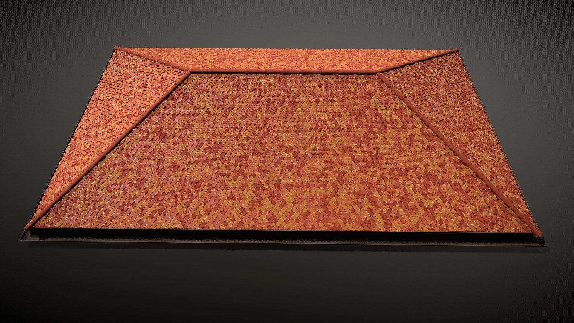 Hip clay roof 23-O-14 - Buy Royalty Free 3D model by Jinda (@jindaarch ...