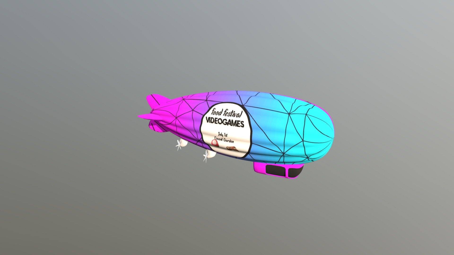 Food video games Festival Blimp - 3D model by FlynnRich [eaff7db ...