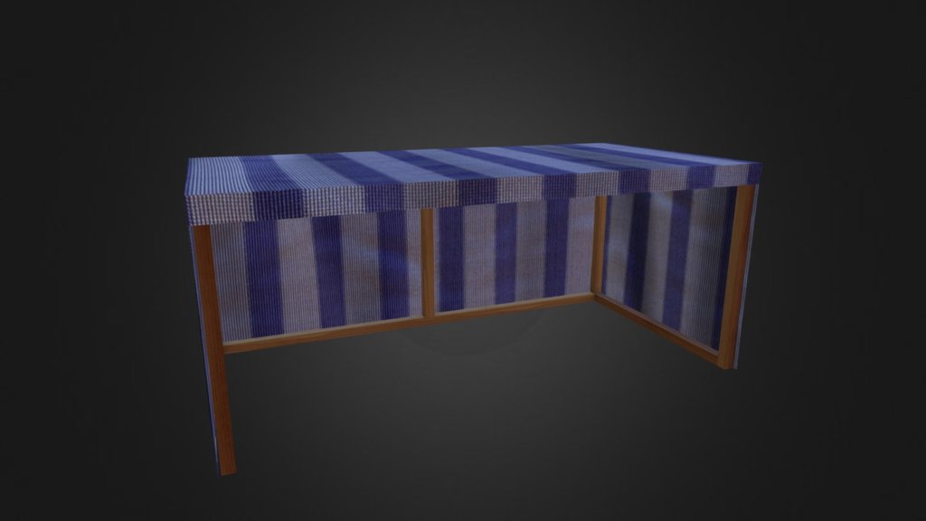 Striped Tent - 3D model by Winston Valentine (@WinstonValentine ...