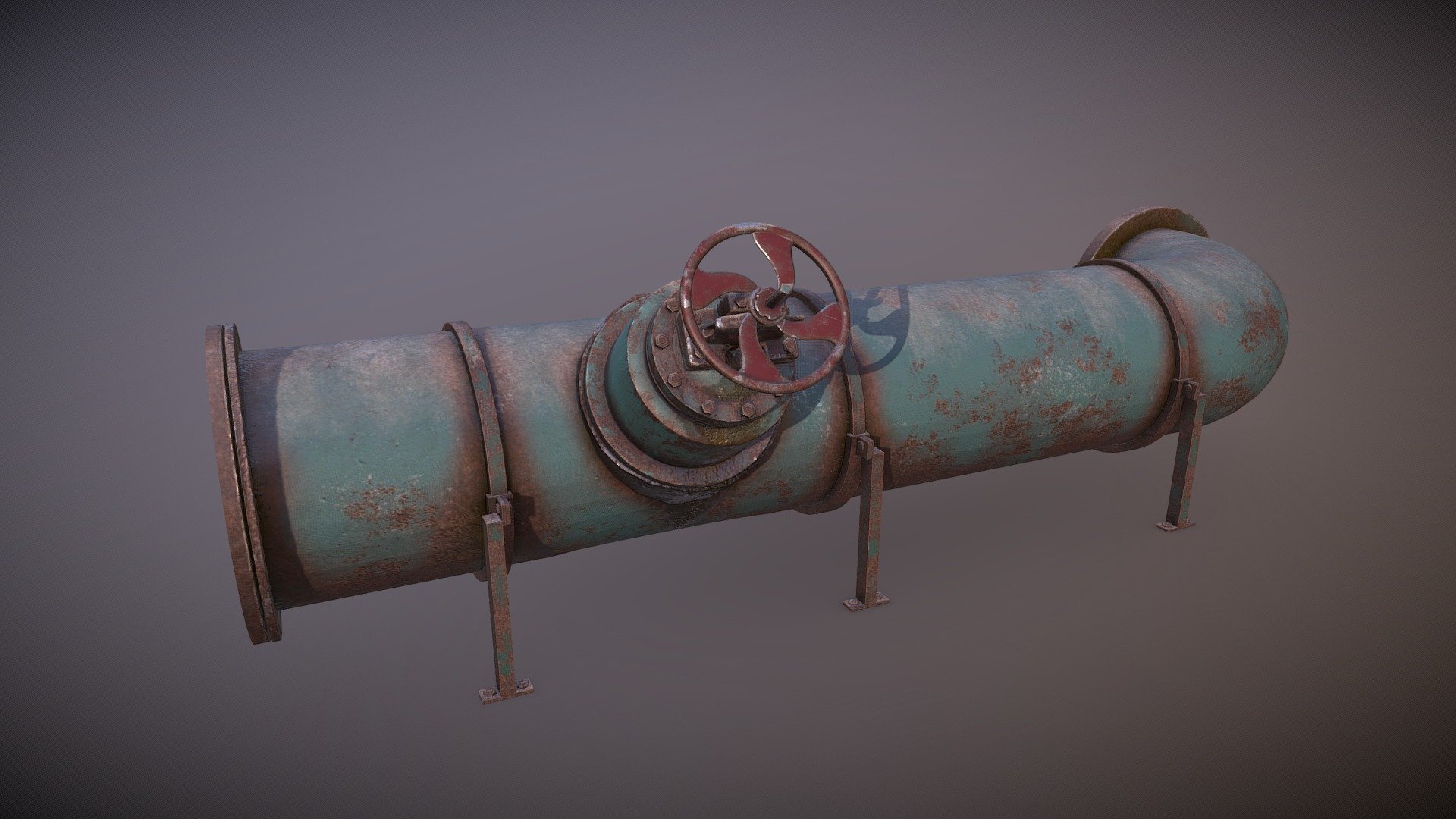 Old rusty pipeline - Download Free 3D model by Samuel Lee (@SamuelLee) [eb02715] - Sketchfab
