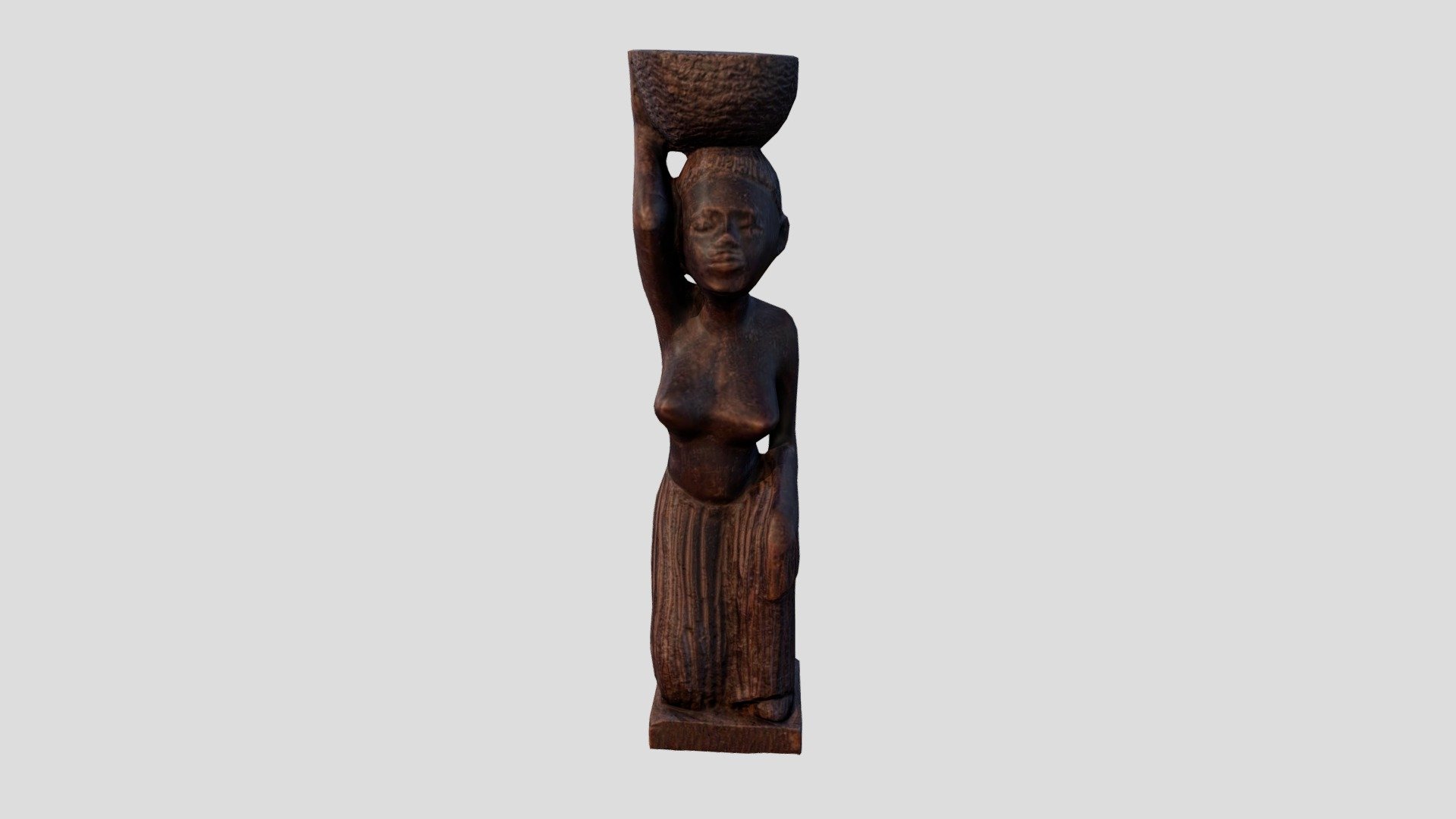 African ebony figurine - 3D model by Dmitry Gsell (@211raven211 ...