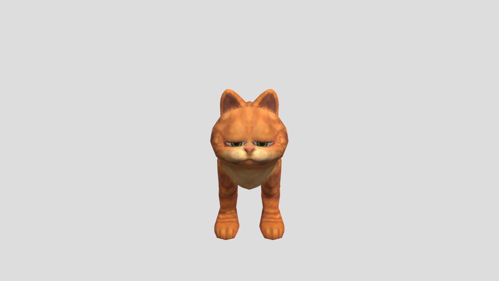 Garfield With His Sexy Fat Freaking Belly Download Free 3d Model By Nyan Cat 598642