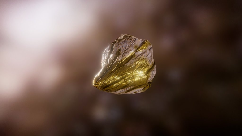 Raw Golden Stone - 3D model by orkunsevengil [eb0babb] - Sketchfab
