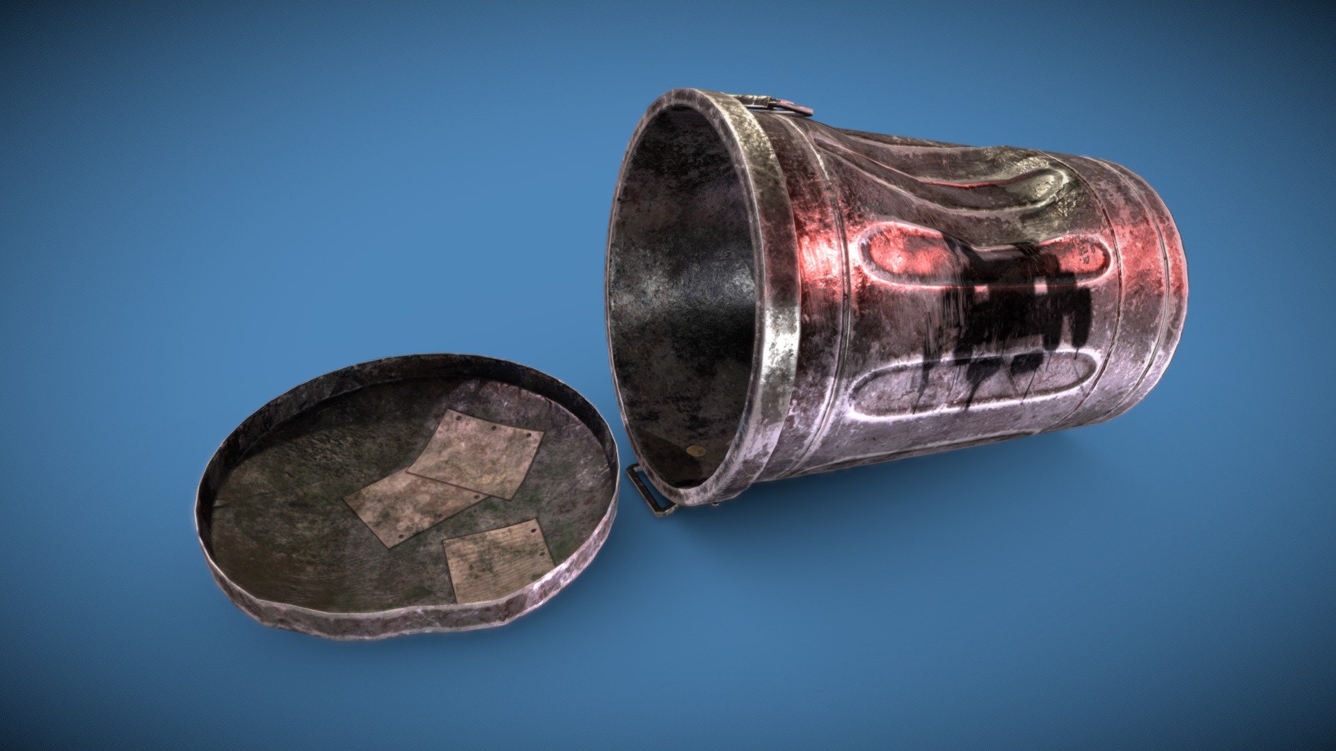 Damaged trash can - Buy Royalty Free 3D model by Mateo.Guini [eb0ca54 ...