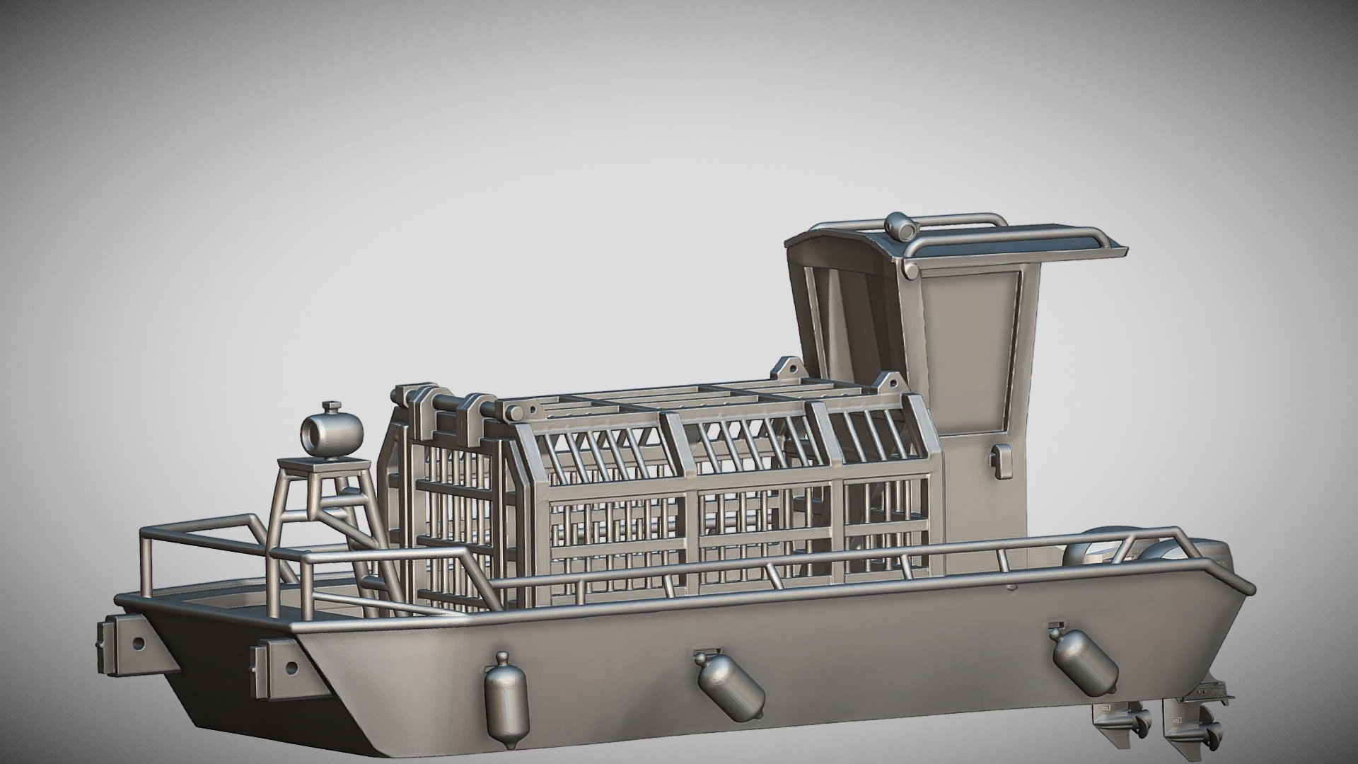 Barge Boat - Download Free 3D model by AllThingsSaurus [eb101c0 ...