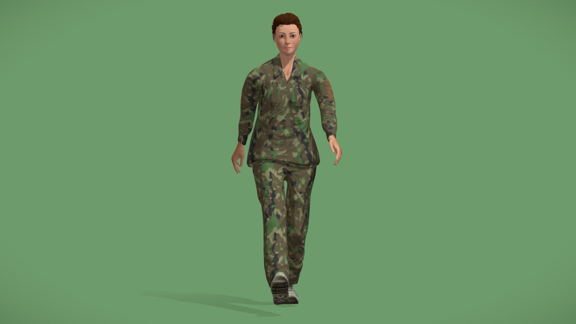 Realistic Female Army Soldier Rigged (Low Poly) - Buy Royalty Free 3D ...