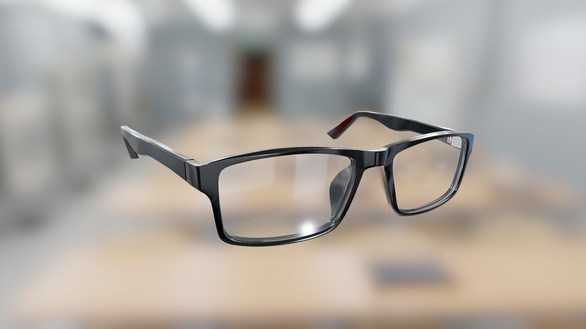 Generic Angular Square Glasses (Black) - 3D model by VirTry Teams ...