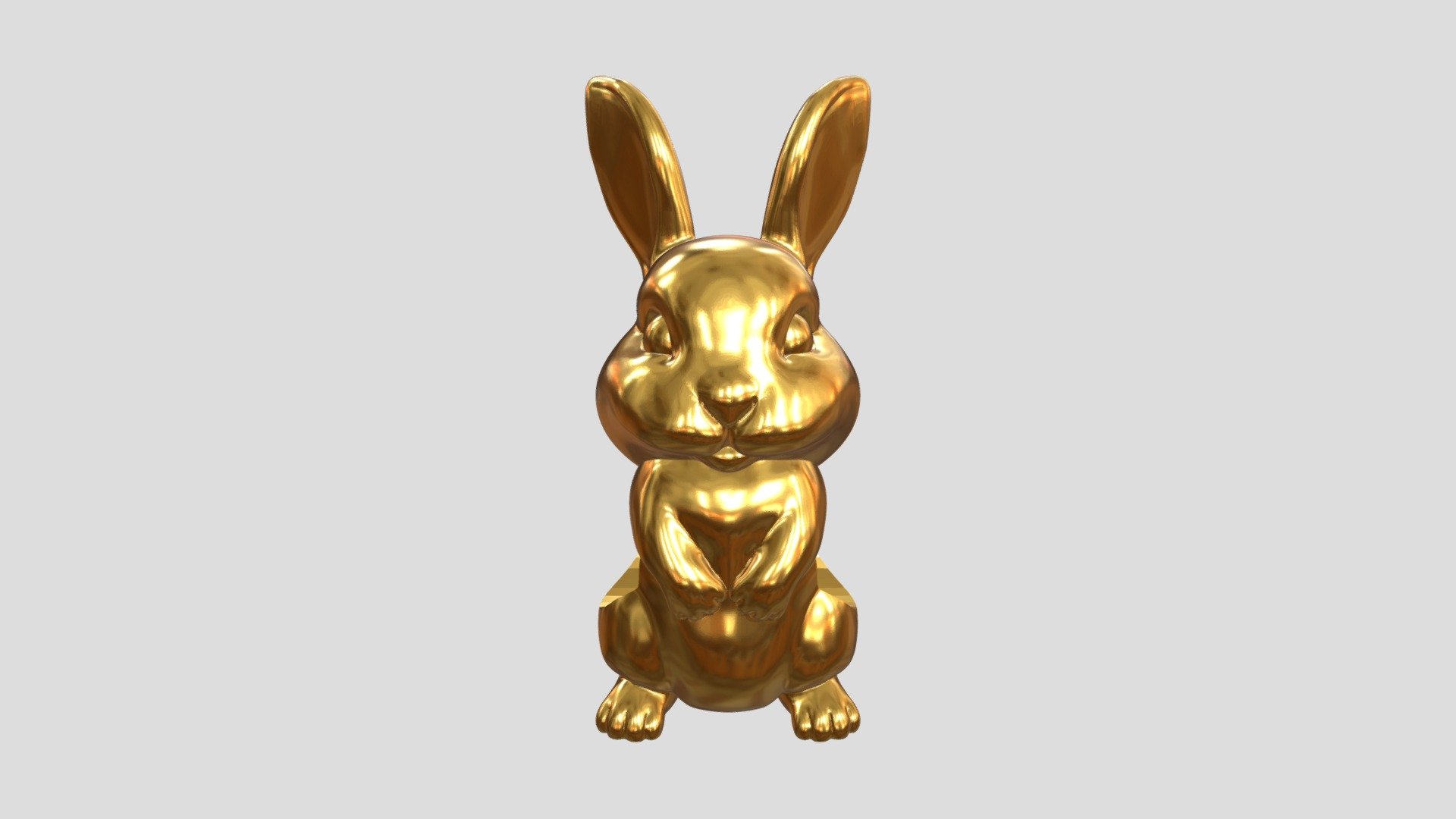 Gold Rabit 03 - 3D model by GuyRed.Junior [eb18066] - Sketchfab