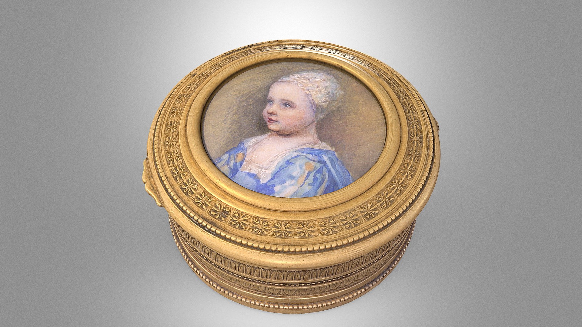 Snuffbox with a portrait miniature - Download Free 3D model by Virtual ...